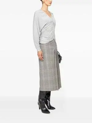 NISSA Draped Tencel™ And Wool Top