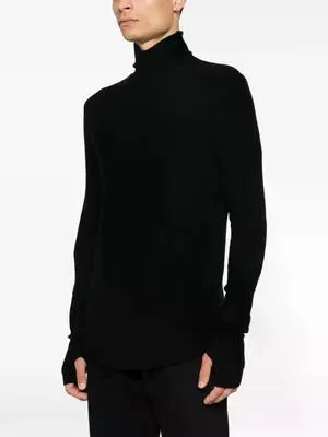 THOM KROM Thumb-slot Roll-neck Sweater - Black