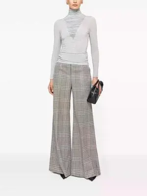 NISSA Lyocell Wool-blend Turtleneck Top With Long Sleeves