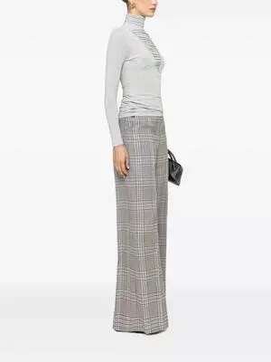 NISSA Lyocell Wool-blend Turtleneck Top With Long Sleeves