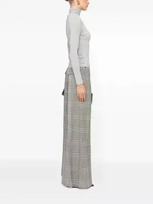 NISSA Lyocell Wool-blend Turtleneck Top With Long Sleeves