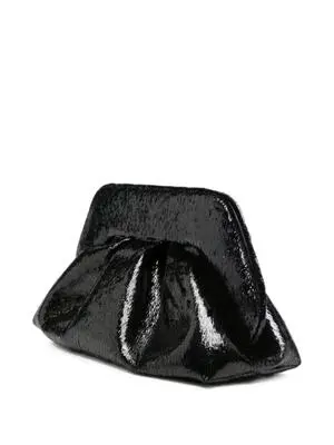 THEMOIRE Sequin-embellished Ruched Clutch Bag