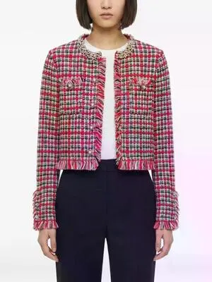 SELF-PORTRAIT Frayed-trim Tweed Jacket