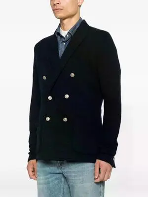 Eleventy Double-breasted Knitted Jacket