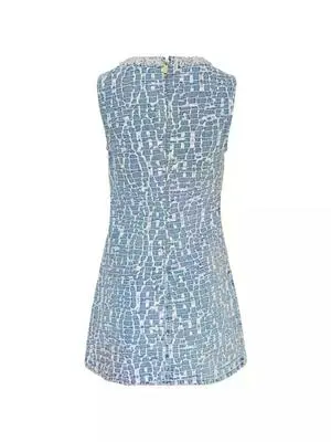 SELF-PORTRAIT Embellished Denim Mini Dress