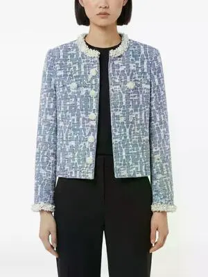 SELF-PORTRAIT Textured-finish Denim Jacket