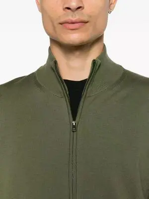 BOSS Zip-up Virgin Wool Sweater