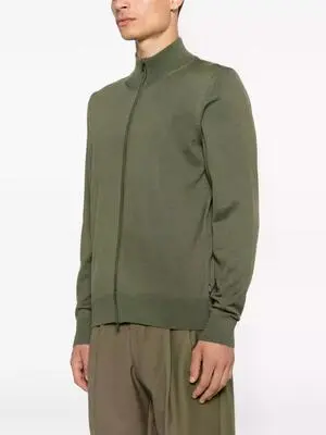 BOSS Zip-up Virgin Wool Sweater