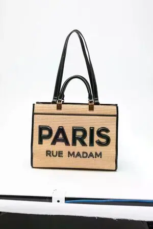 RUE MADAM PARIS Iconique Logo-patch Tote Bag