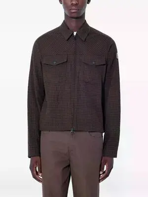 Moncler Checked Zip-up Shirt Jacket