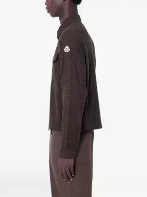 Moncler Checked Zip-up Shirt Jacket