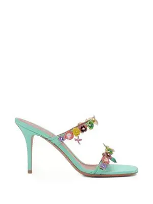 Amina Muaddi Vittoria Flower-embellished Sandals