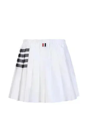 Thom Browne Oxford 4-bar Drawstring Pleated Mini Skirt