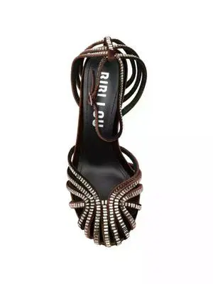 BIBI LOU Crystal-embellished Leather Sandals