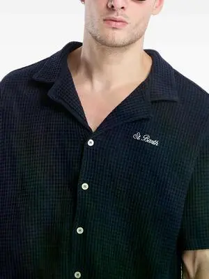 MC2 SAINT BARTH Waffle-knit Logo-embroidered Shirt