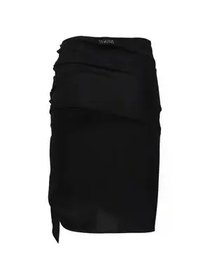 Attico Knotted Ruched Mini Skirt