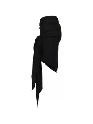Attico Knotted Ruched Mini Skirt