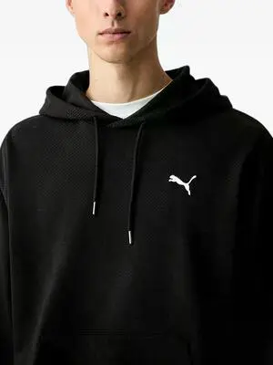 PUMA Logo-print Waffle-knit Hoodie