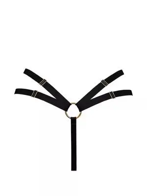 BORDELLE Signature Mesh Harness Thongs - Black