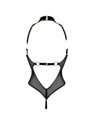 BORDELLE Syra Mesh High-neck Bodysuit