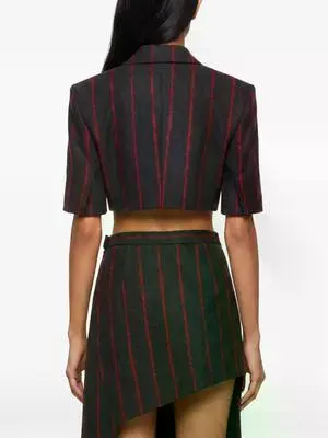 VIVIENNE WESTWOOD Cut Off Pinstripe Cropped Blazer