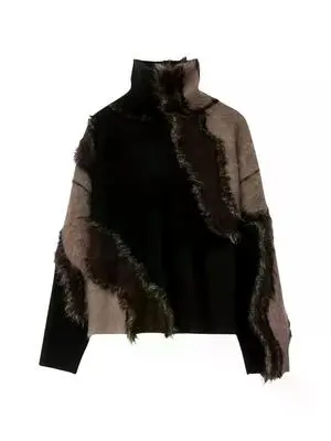 Iris Von Arnim Iris Van Arnim Cashmere Patchwork Sweater - Brown