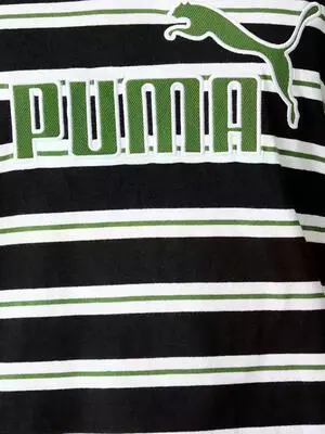 PUMA Striped Logo-embroidered Polo Shirt