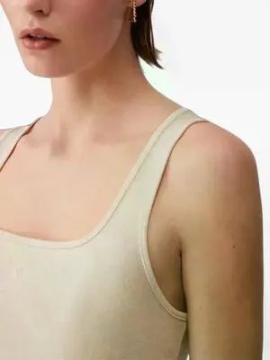 Liu Jo Logo-embroidered Scoop-neck Tank Top