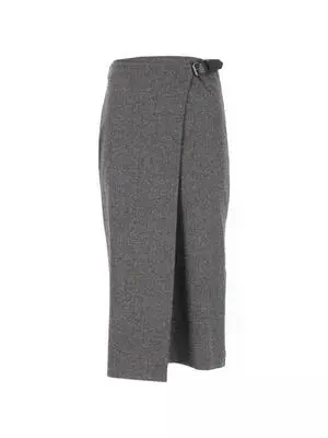 Max Mara Petali Chevron-patter Midi Skirt