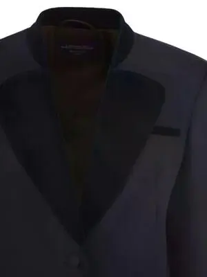 Max Mara Velvet-trim Single-breasted Suit Jacket