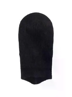 Rick Owens Ribbed Knit Cut-out Balaclava