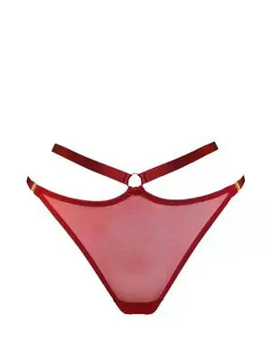 BORDELLE Signature Harness-style Mesh Thong - Red