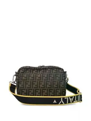 Fendi Ff Logo Print Camera Bag - Brown