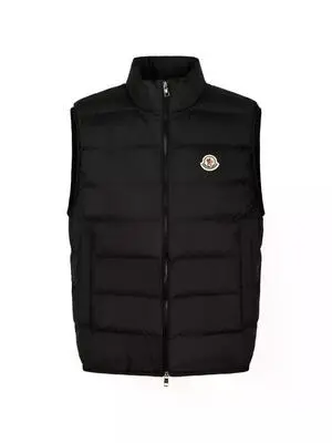Moncler Quilted Logo-patch Gilet - Black