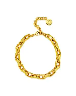 AMBER SCEATS 24k Plated Brass Link Bracelet