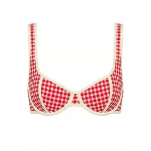 MONTCE Micro Gingham Romy Binded Bikini Top
