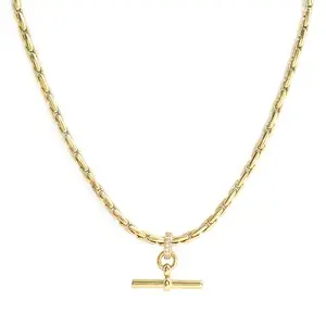 HYE JANE JEWELRY Mini Maren T-bar Necklace - Gold