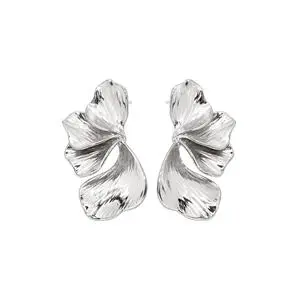 UCHI & SOTO Kin Sculptural Statement Earrings - Silver