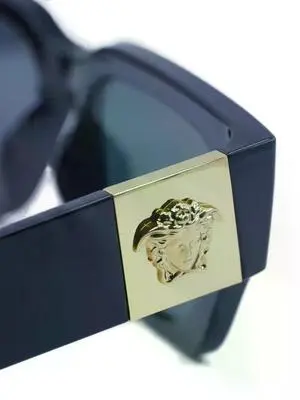 Versace Medusa-embellishment Square-frame Sunglasses