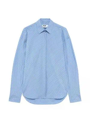 MSGM Diagonal-stripe Long-sleeve Shirt