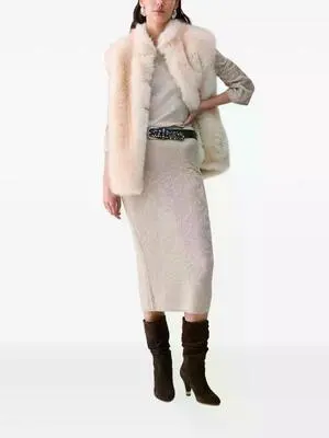 Liu Jo Faux-fur Vest With Belt