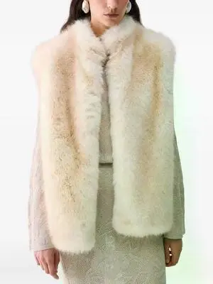 Liu Jo Faux-fur Vest With Belt