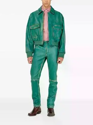 DIESEL® Treated Leather Pants