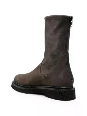 GUGLIELMO ROTTA Rear-zip Suede Ankle Boots