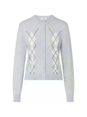 Liu Jo Wool Cardigan With Argyle-pattern - Blue