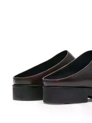 MAISON MARGIELA Brushed Leather Biker Mules