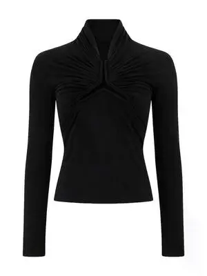Rick Owens Cut-out Ruched Top