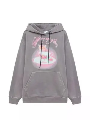 MSGM Rhinestone-embellished Graphic-print Hoodie