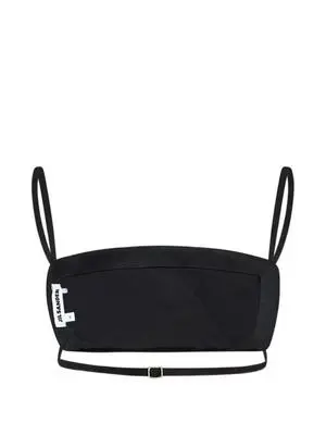JIL SANDER Silk Faille Top With Adjustable Straps - Black