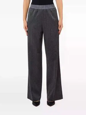 Liu Jo Pinstriped Rhinestone-embellished Jeans